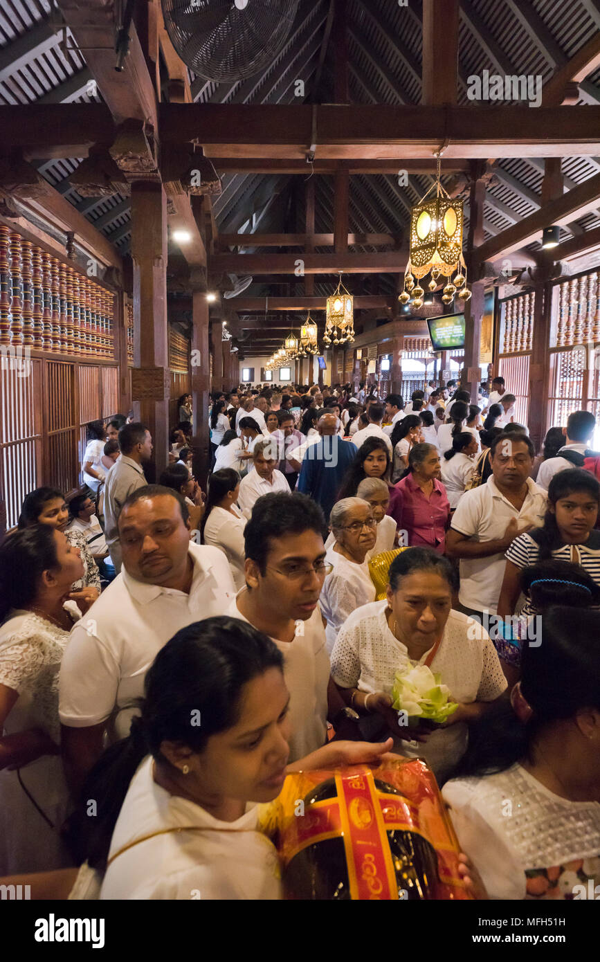 Vertical view inside the Temple of the Sacred Tooth Relic in Kandy, Sri ...