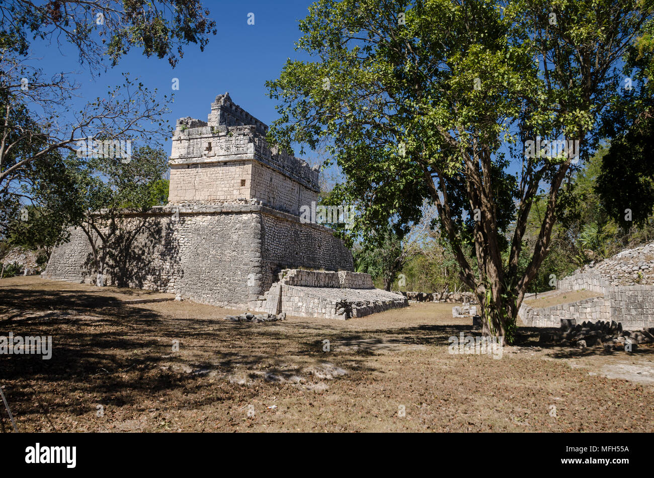 a remarkable structure at a mayan archaeological site Stock Photo - Alamy