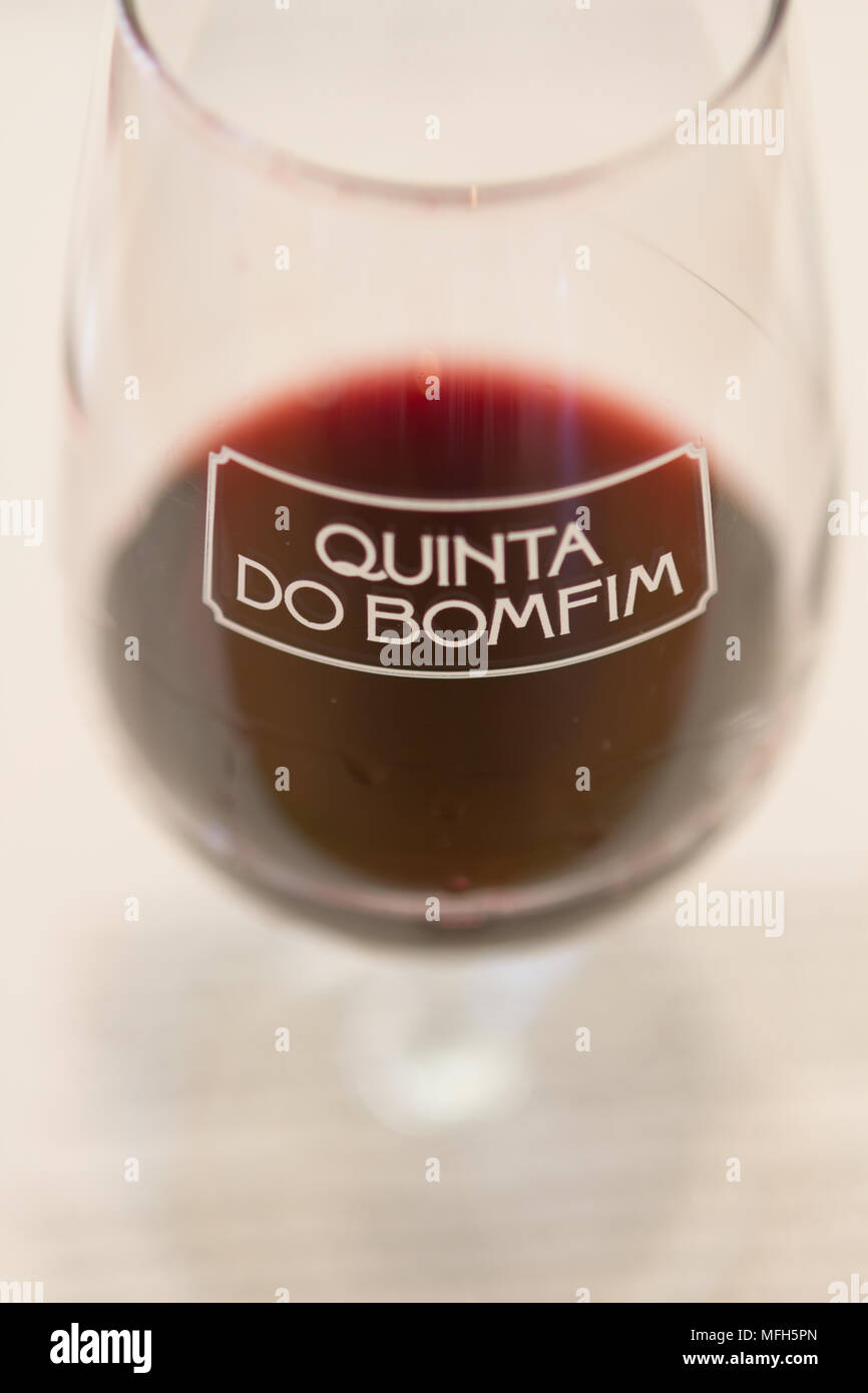 Glass of Quinta Do Bomfim port Stock Photo - Alamy