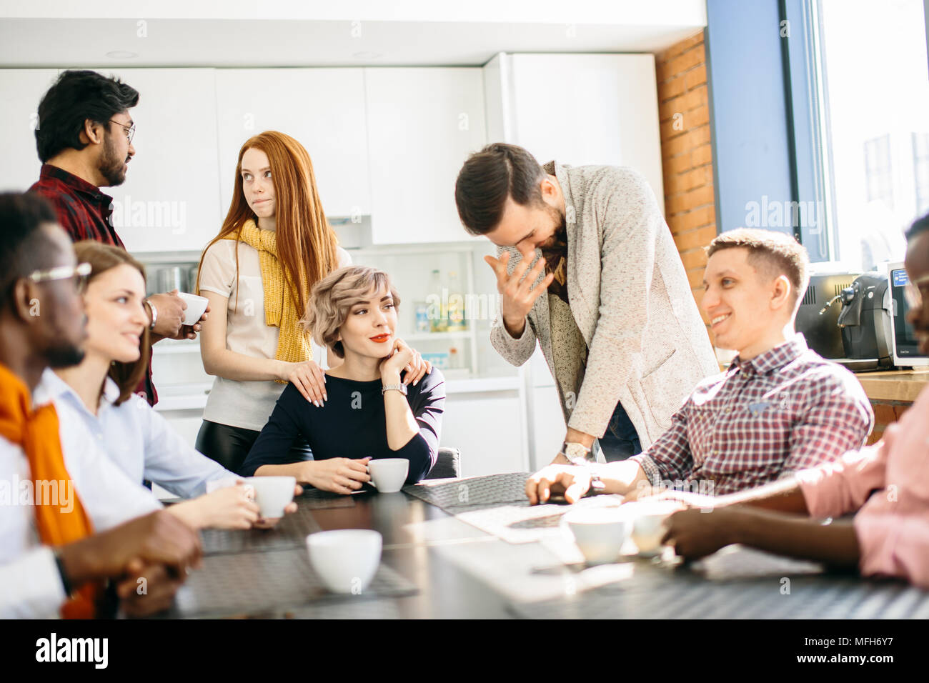 Embarrassed woman group hi-res stock photography and images - Alamy