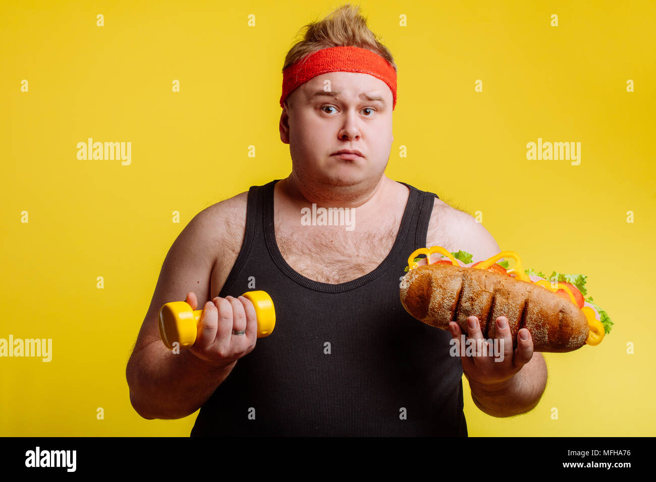 Fat man mustache hi-res stock photography and images - Alamy