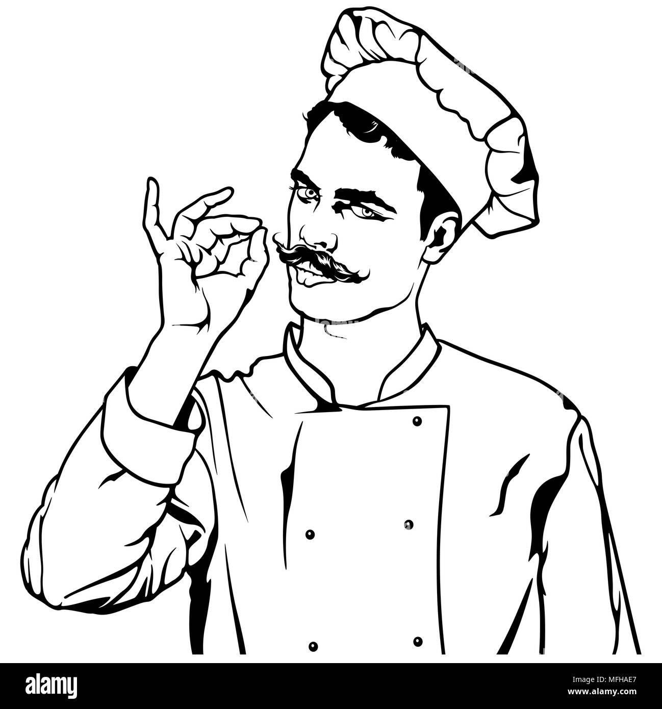 Chef Gesture Delicious Stock Vector Image & Art - Alamy