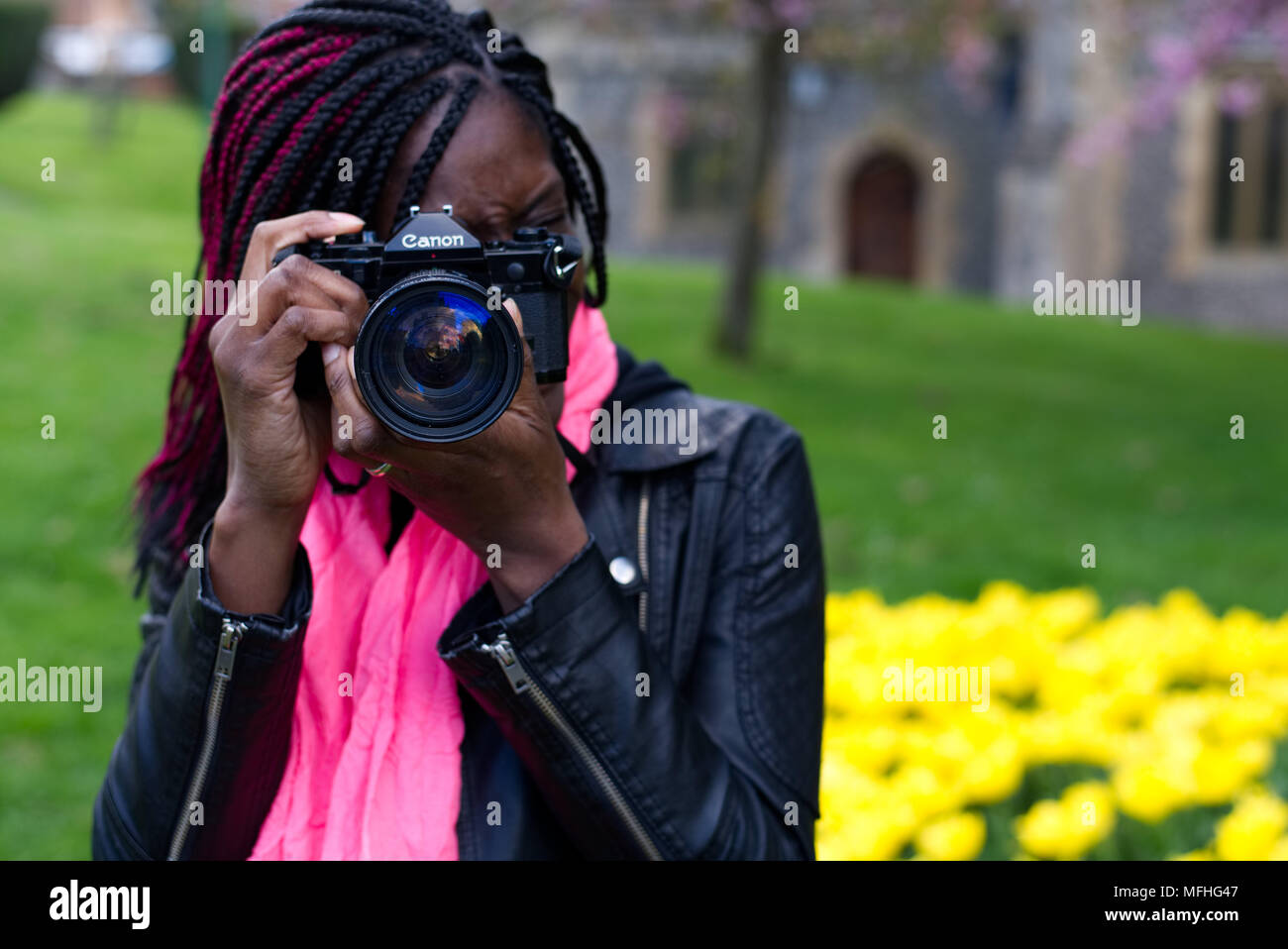 Lady taking a picture hi-res stock photography and images - Alamy