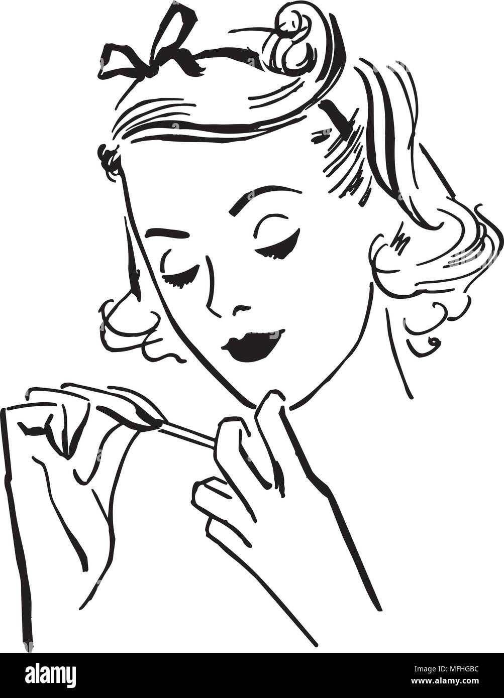 Vector illustration people doing Black and White Stock Photos & Images ...