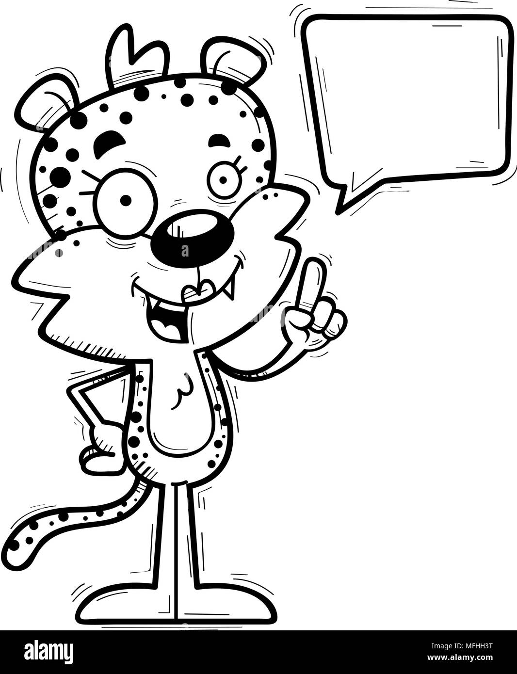 A cartoon illustration of a female leopard talking Stock Vector Image ...