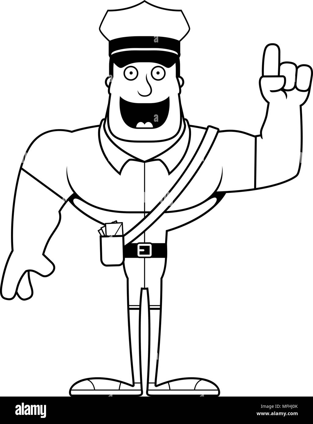 Postman Clipart Black And White