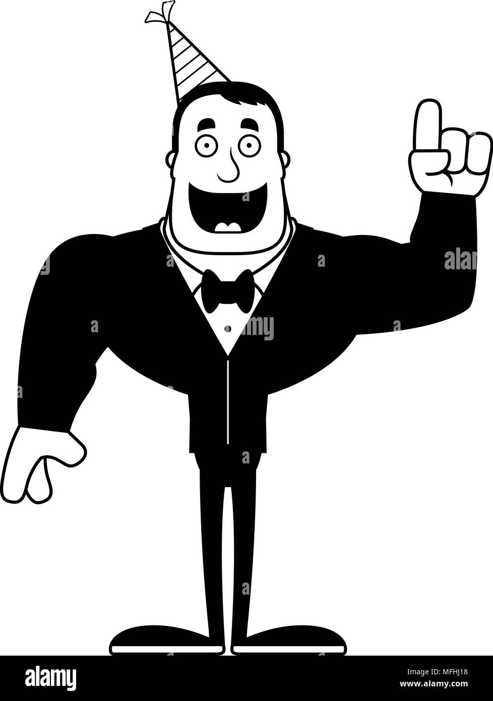 A cartoon partygoer with an idea Stock Vector Image & Art - Alamy