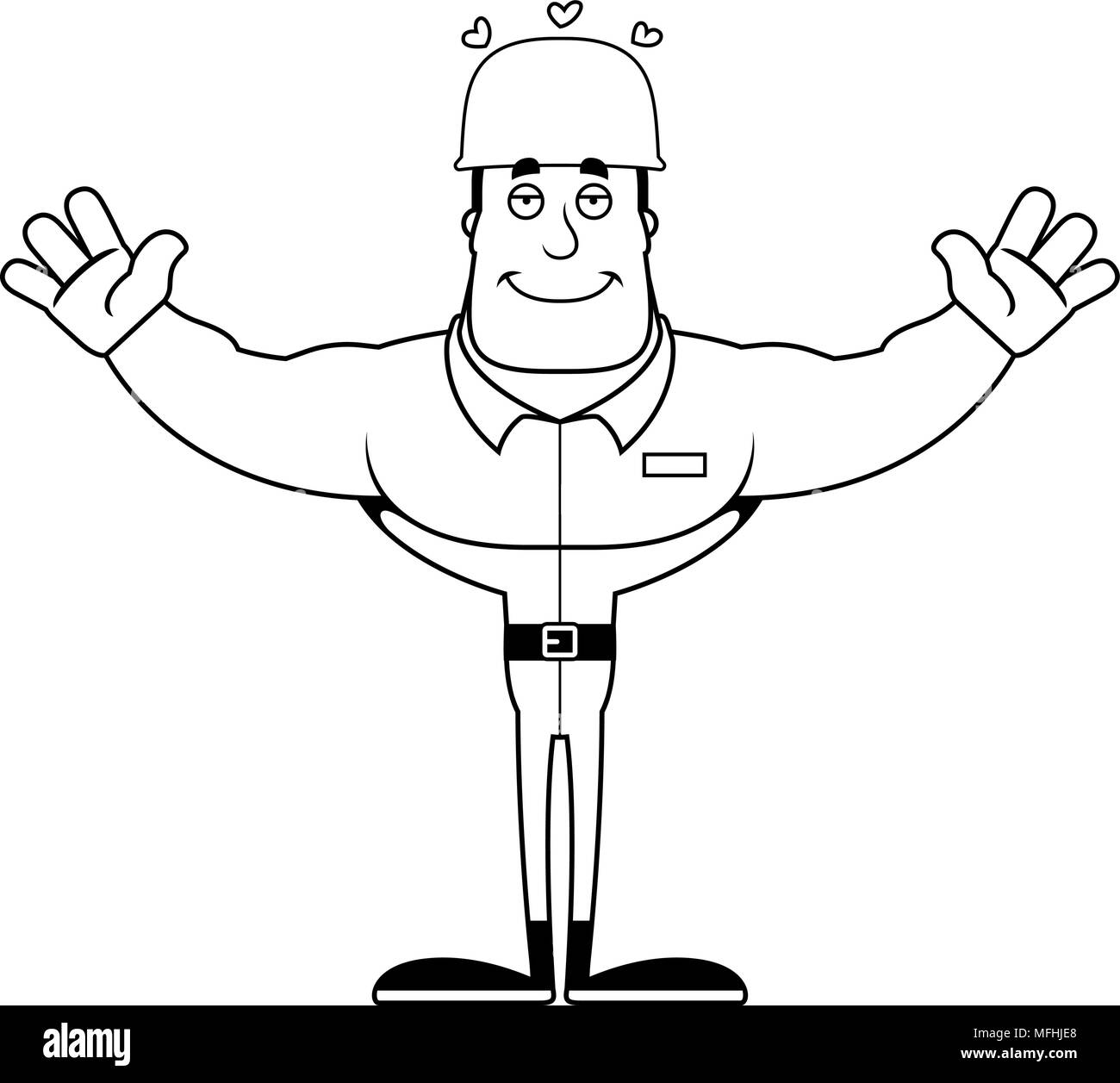 A cartoon soldier ready to give a hug Stock Vector Image & Art - Alamy
