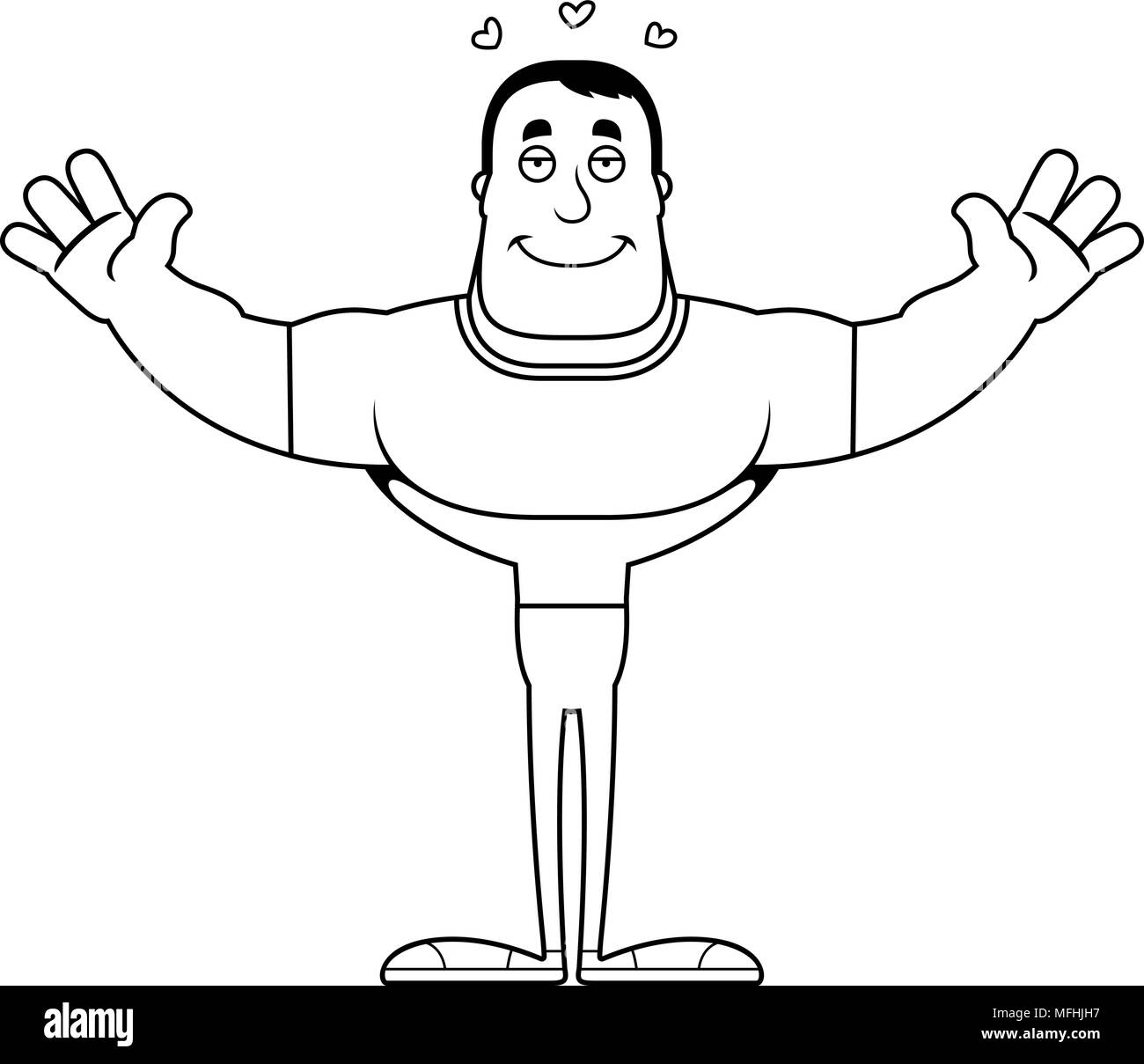A cartoon man ready to give a hug Stock Vector Image & Art - Alamy
