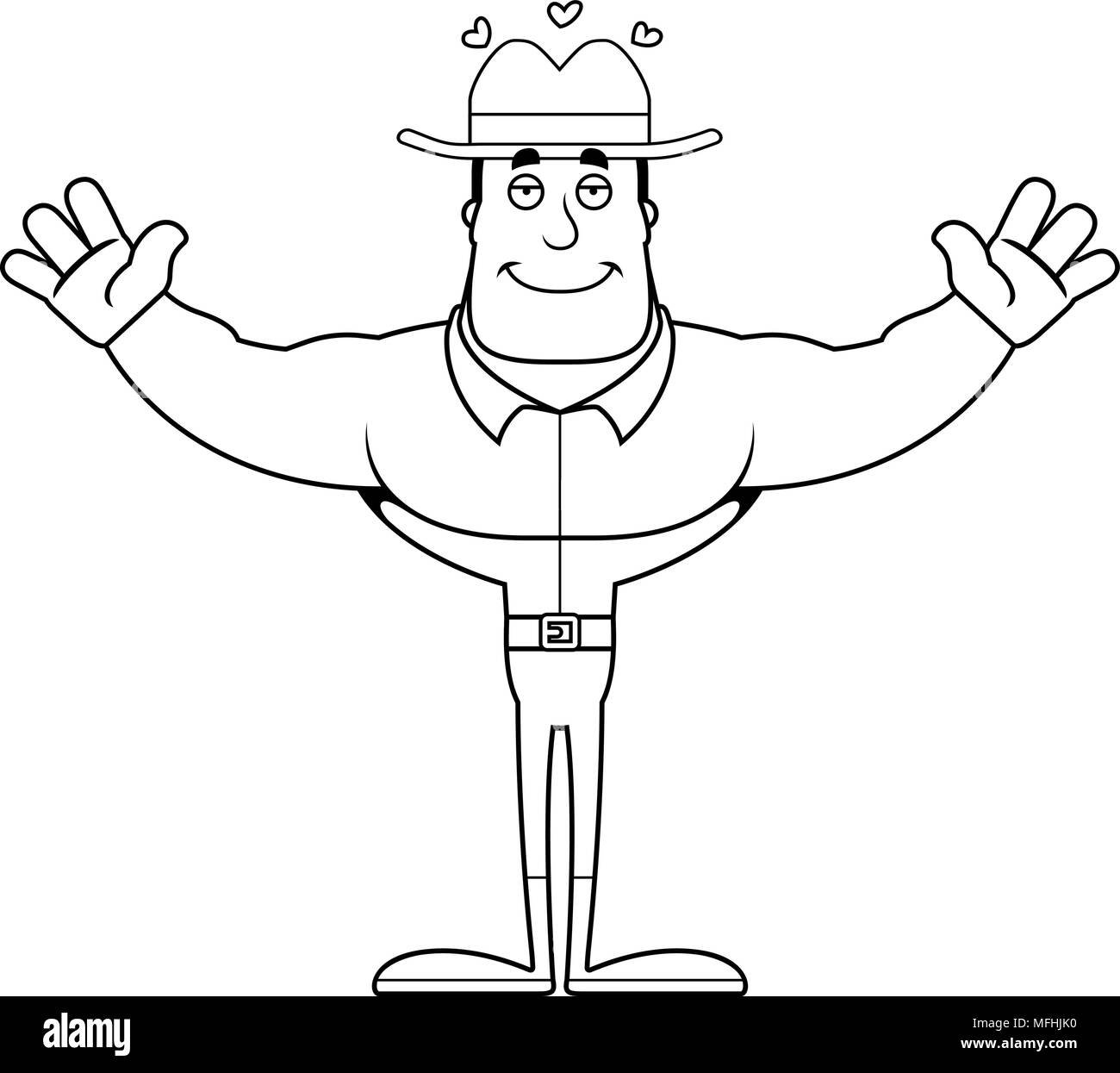 A cartoon cowboy ready to give a hug Stock Vector Image & Art - Alamy