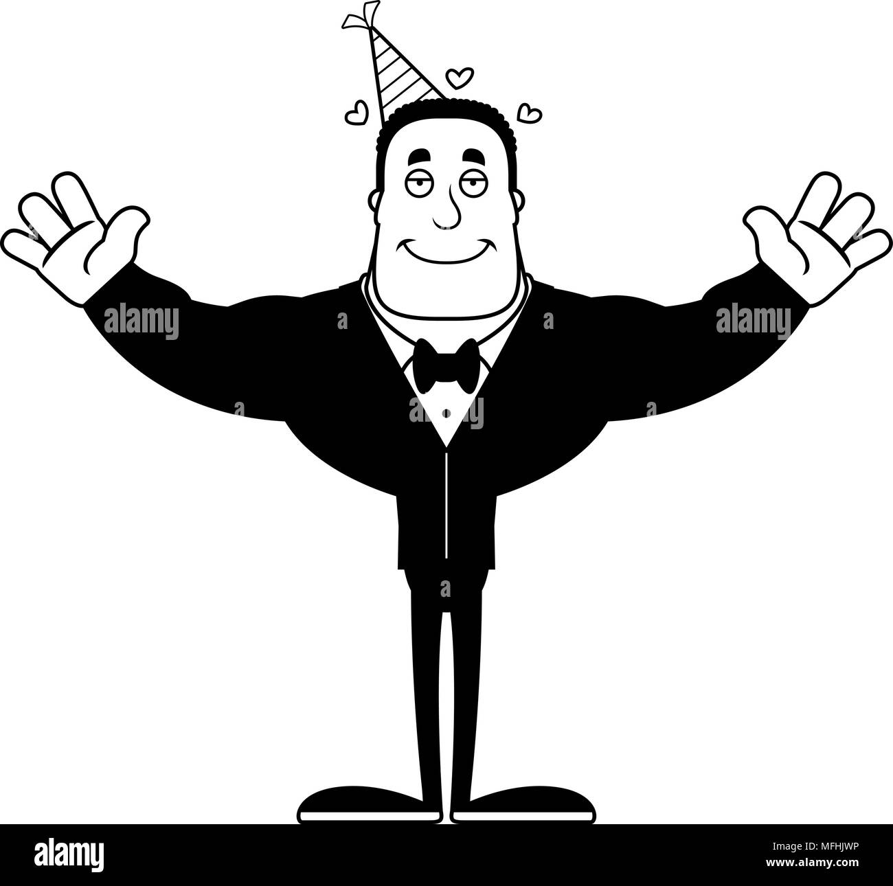 A cartoon partygoer ready to give a hug Stock Vector Image & Art - Alamy