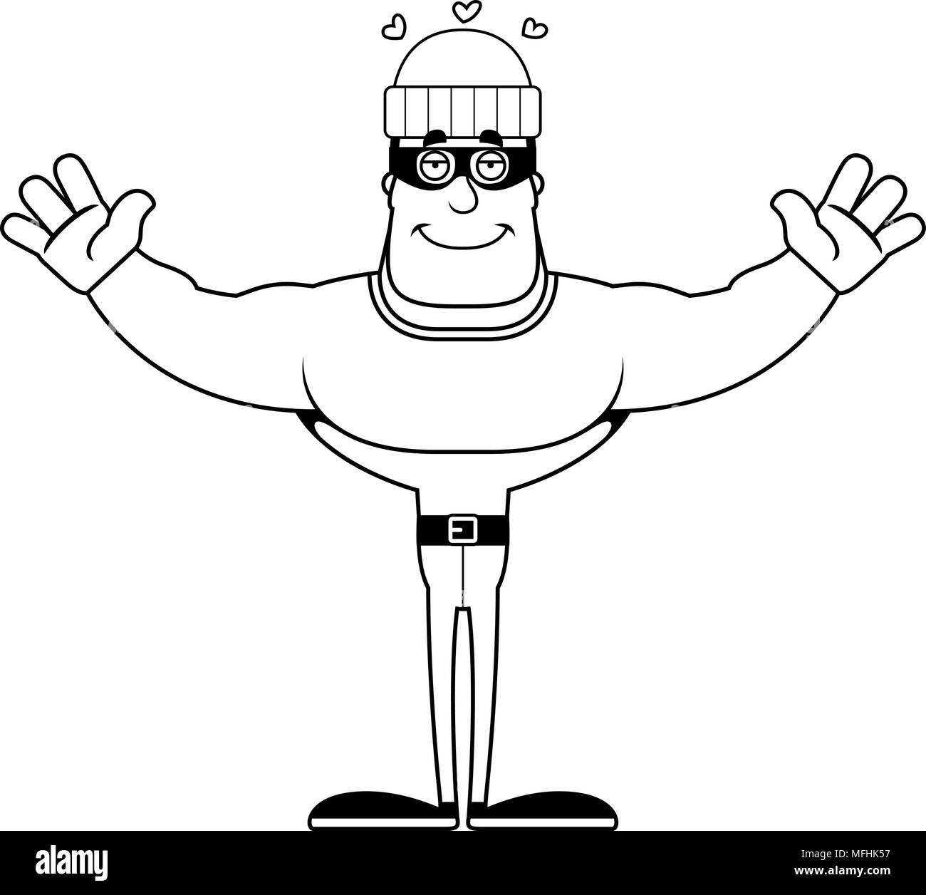 A cartoon thief ready to give a hug Stock Vector Image & Art - Alamy