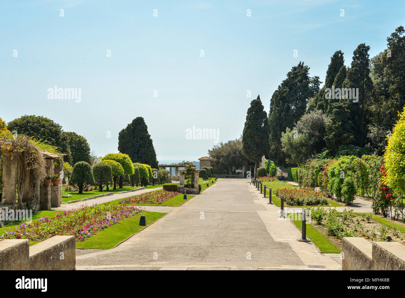 Garden Franciscan monastery on the hill of Cimiez. Cimiez Monastery ...