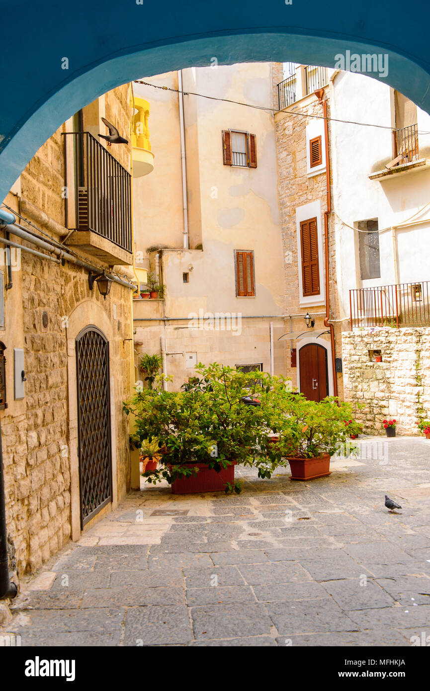 Street in the Old Town of Bari, Italy Stock Photo - Alamy