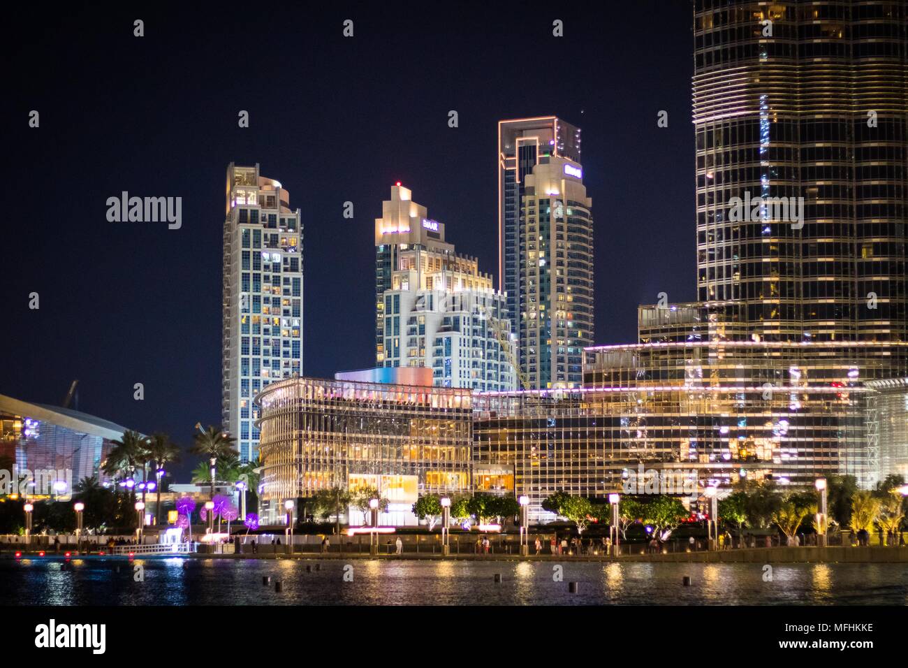 Dubai at night Stock Photo - Alamy