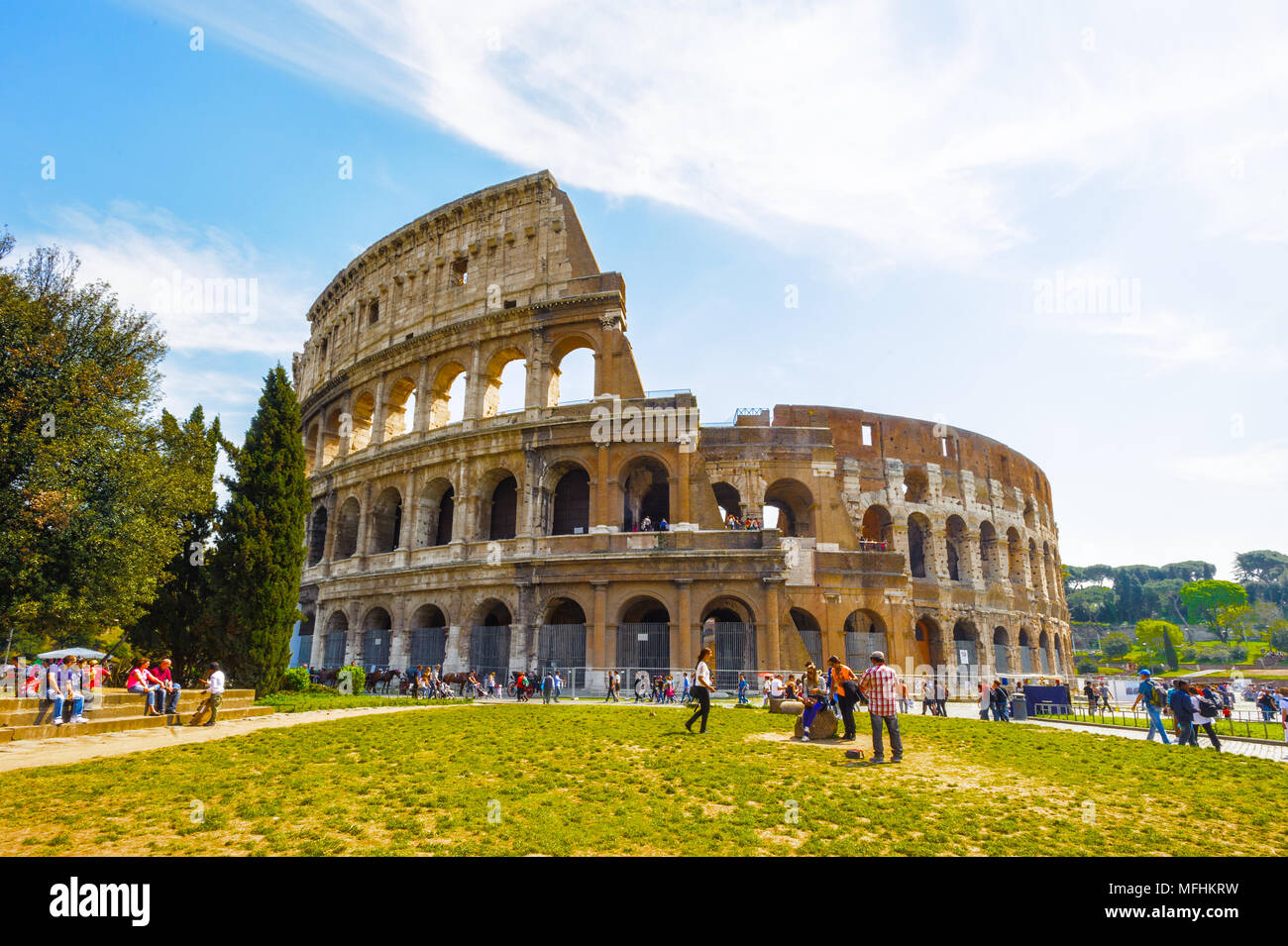 Colosseum, Rome, Italy. Construction of the Colosseum began under the ...