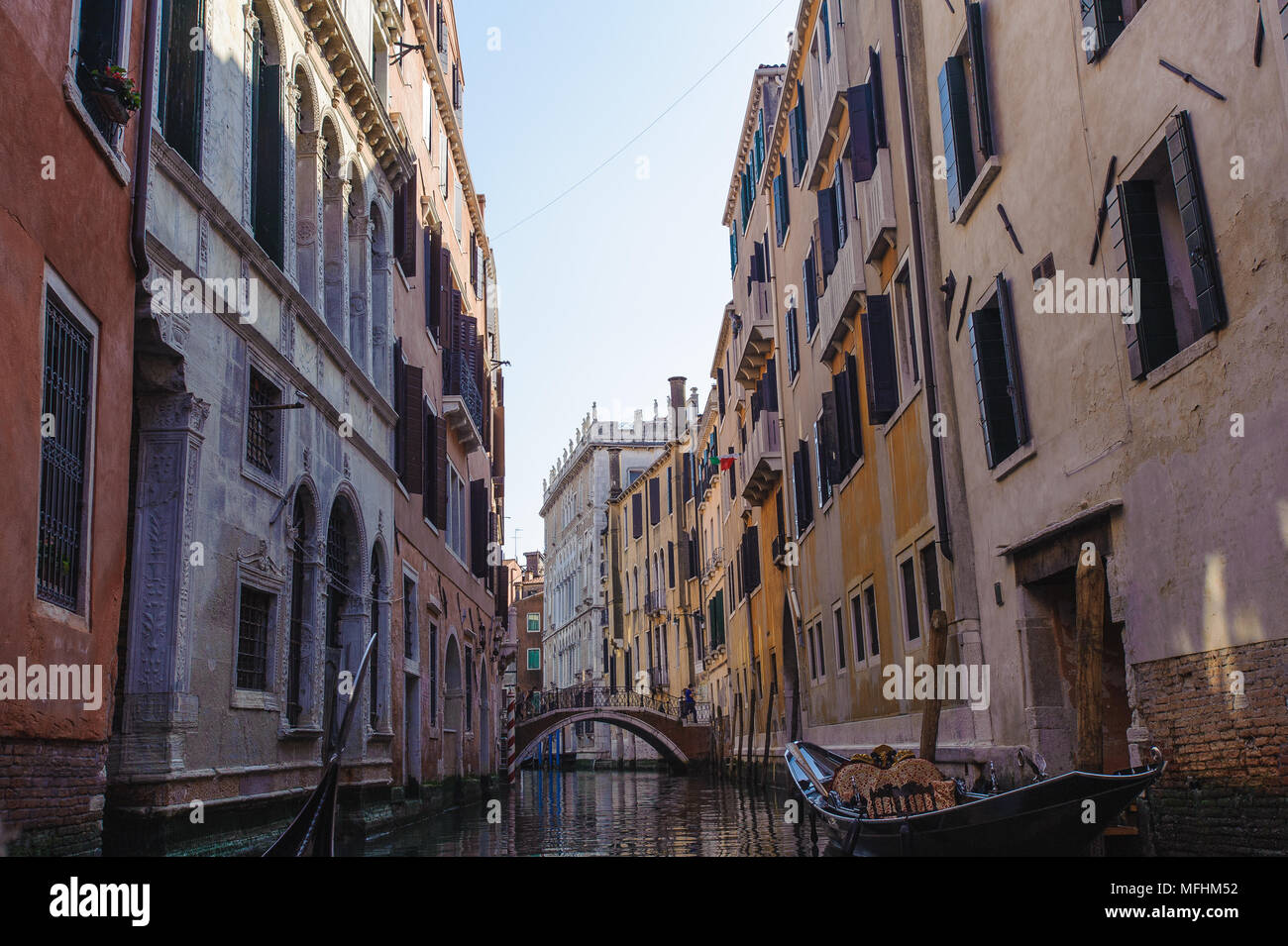 One of the small bridges in Venice, Italy Stock Photo - Alamy