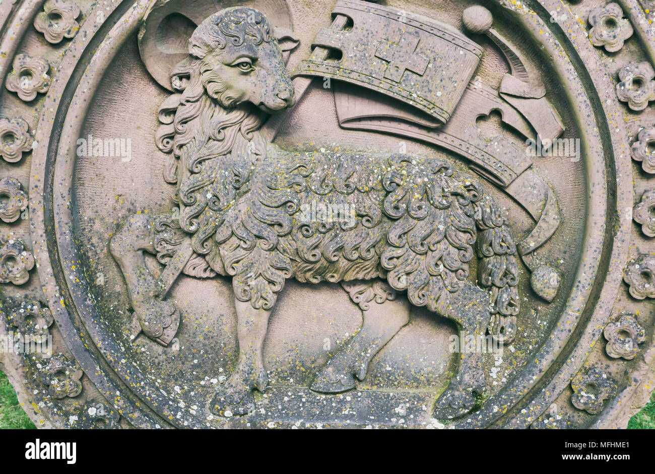 Remnant bas relief of original Chapel of Reconciliation at the Berlin ...