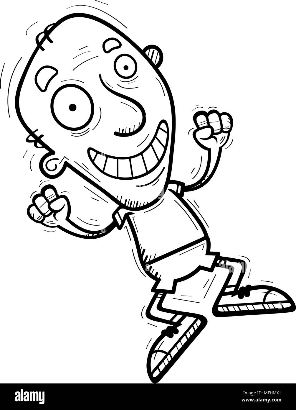 Senior man celebrating Stock Vector Images - Alamy