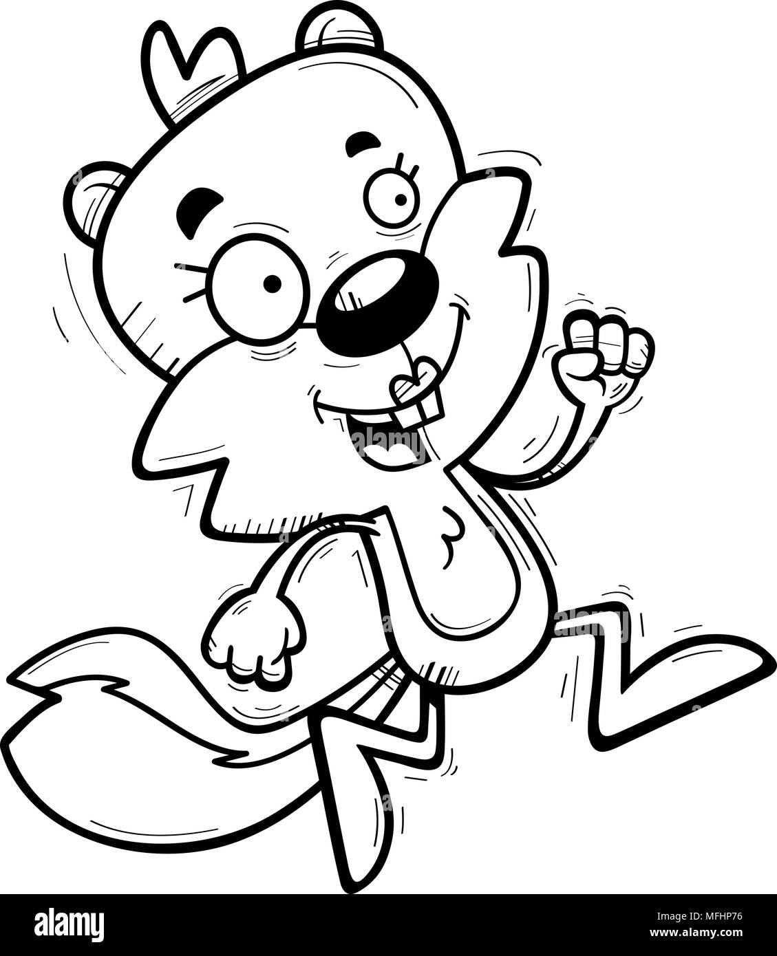 Squirrel Running Vector