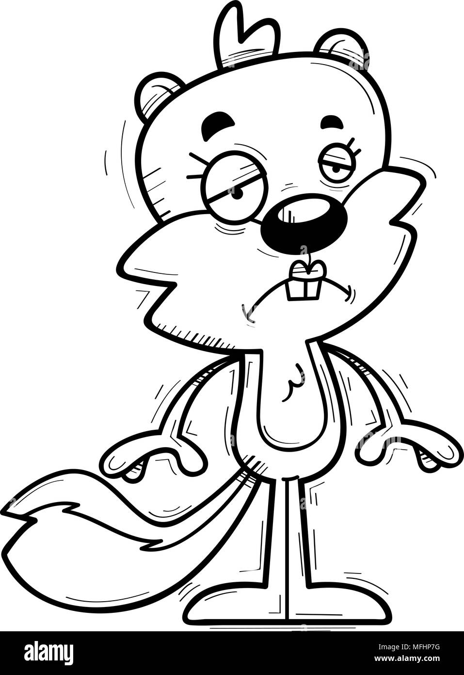 Sad Squirrel Drawing