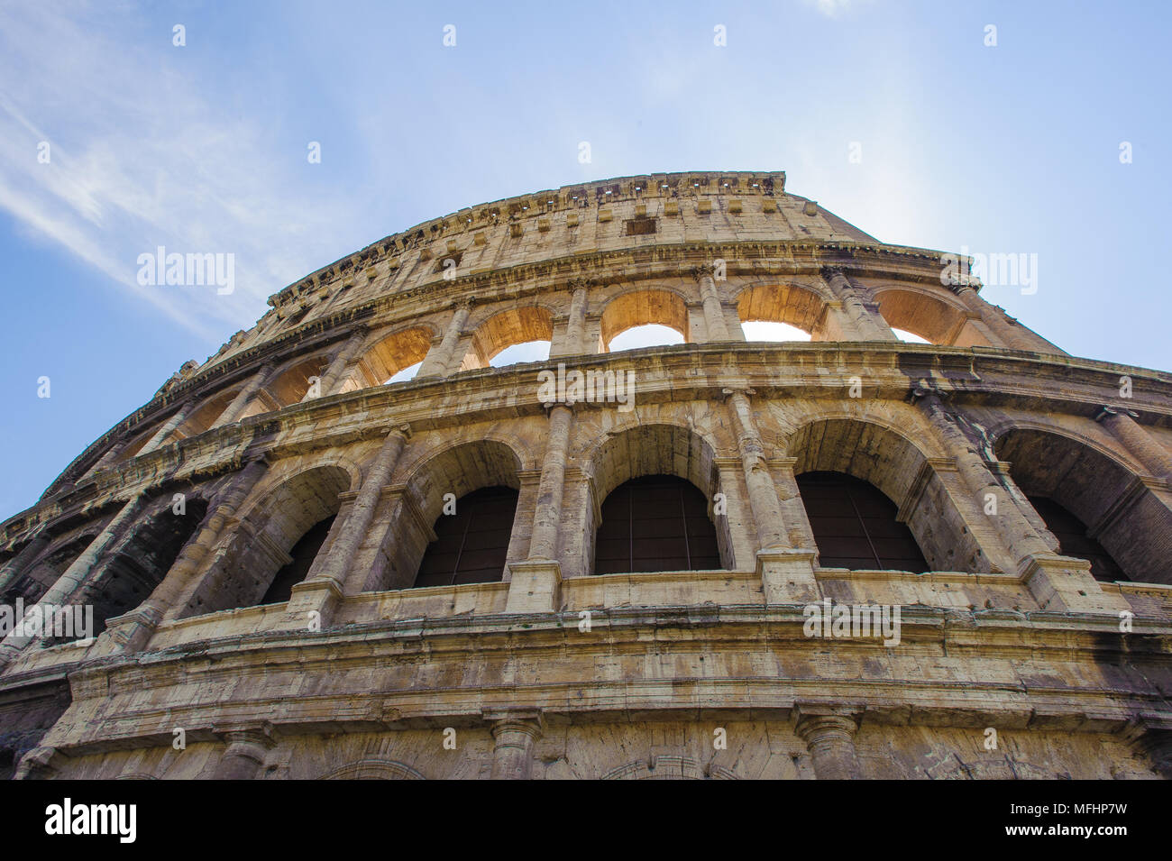 Colosseum or Coliseum, Rome, Italy. The Colosseum seated 50,000 ...