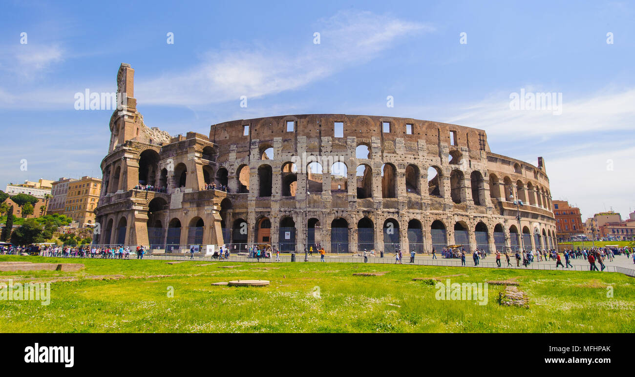 The exterior of the Colosseum, Rome, Italy Stock Photo - Alamy