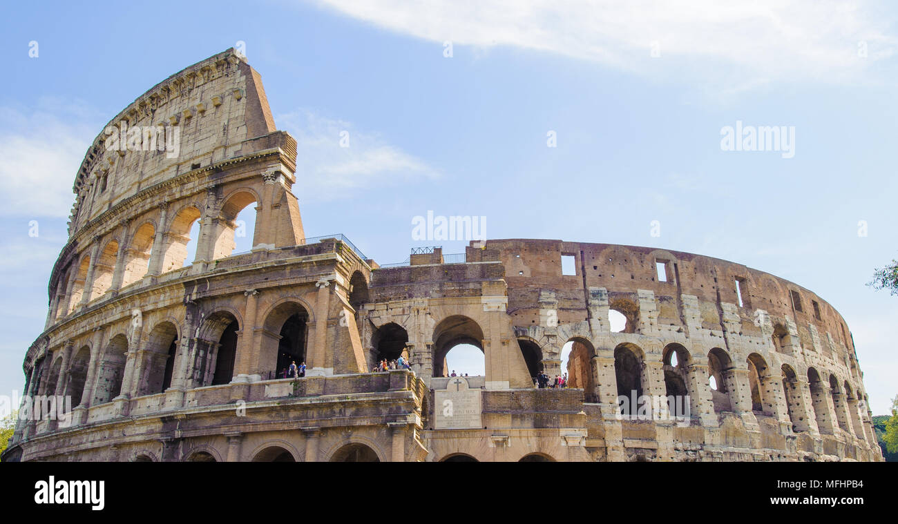 Colosseum, Rome, Italy. Construction of the Colosseum began under the ...