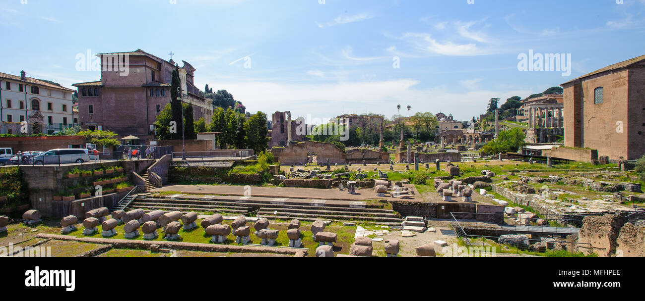 Ruins of the Roman Forum, ancient square in Rome, Italy Stock Photo - Alamy