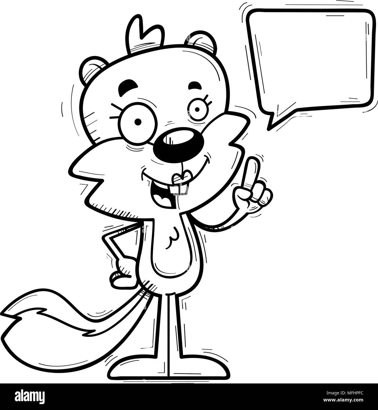 A cartoon illustration of a female squirrel talking Stock Vector Image ...