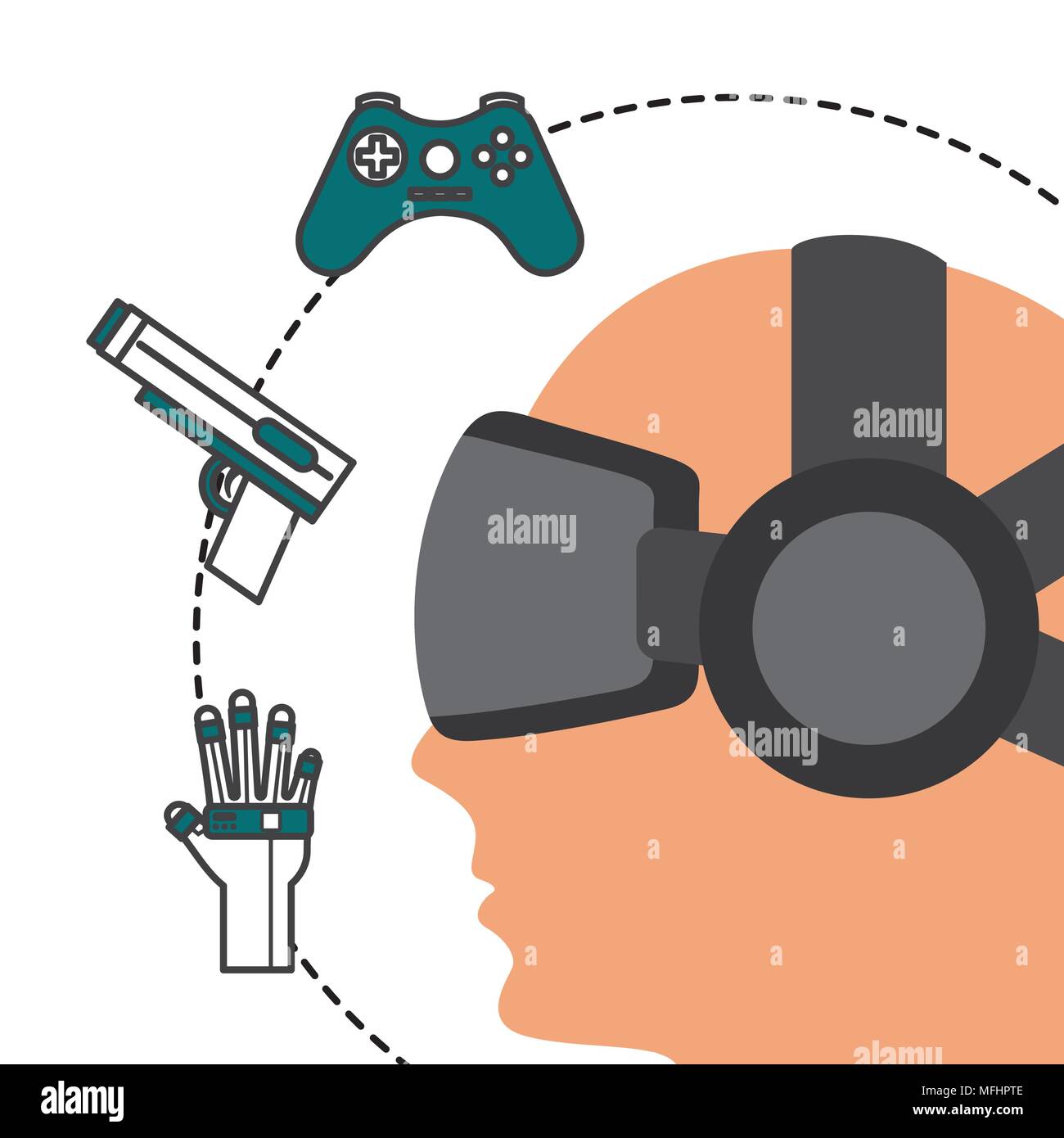 virtual reality related Stock Vector Image & Art - Alamy