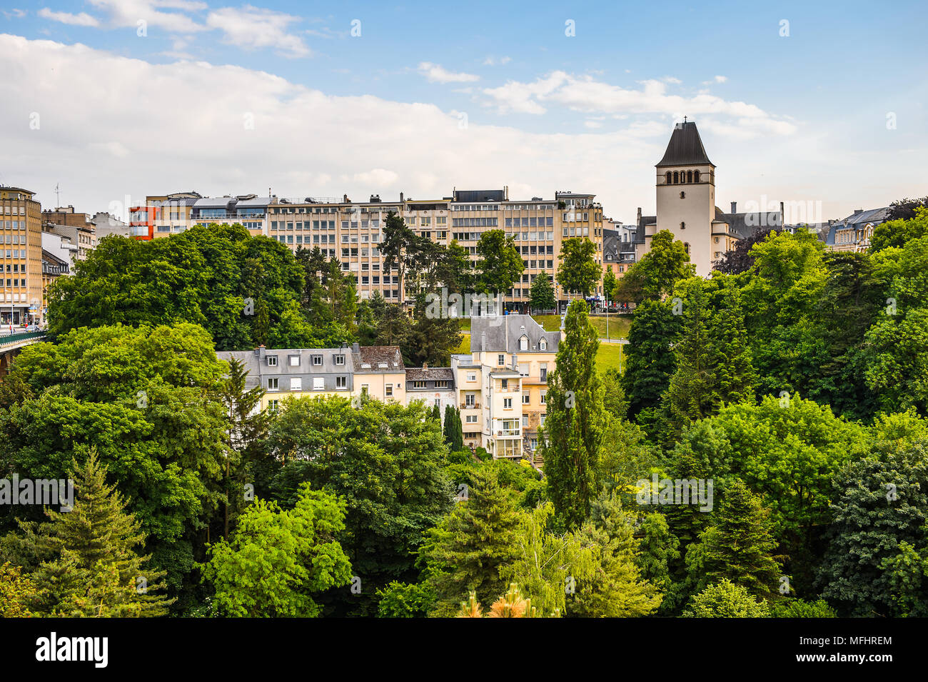 Cityscape of Luxembourg city, Luxembourg Stock Photo - Alamy