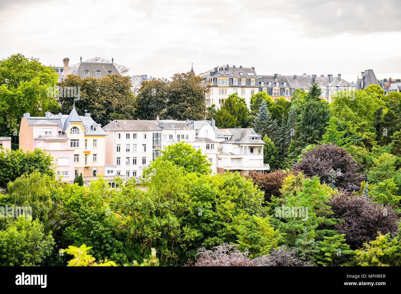 Cityscape of Luxembourg city, Luxembourg Stock Photo - Alamy