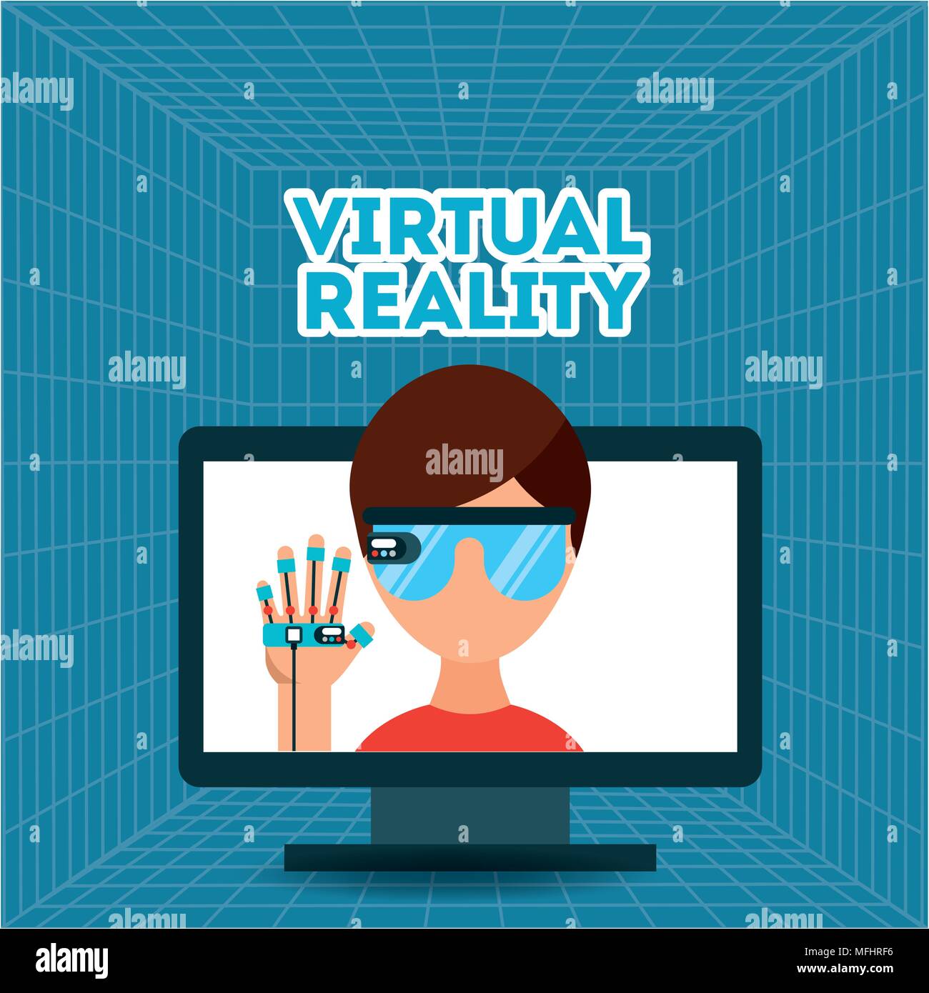 Virtual reality goggles and glove hi-res stock photography and images ...