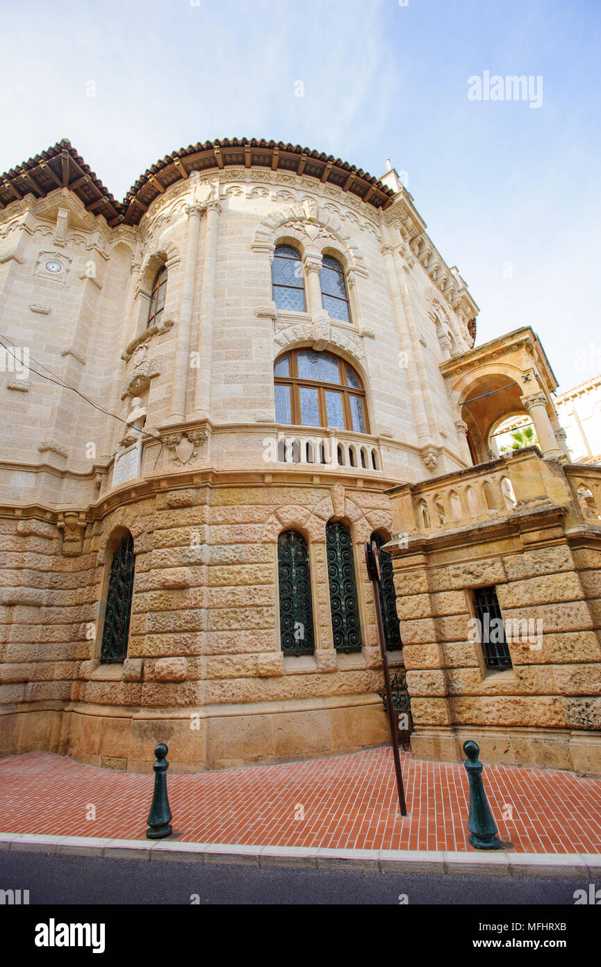 Architecture of Monaco-Ville, Monaco. Principality of Monaco is the ...