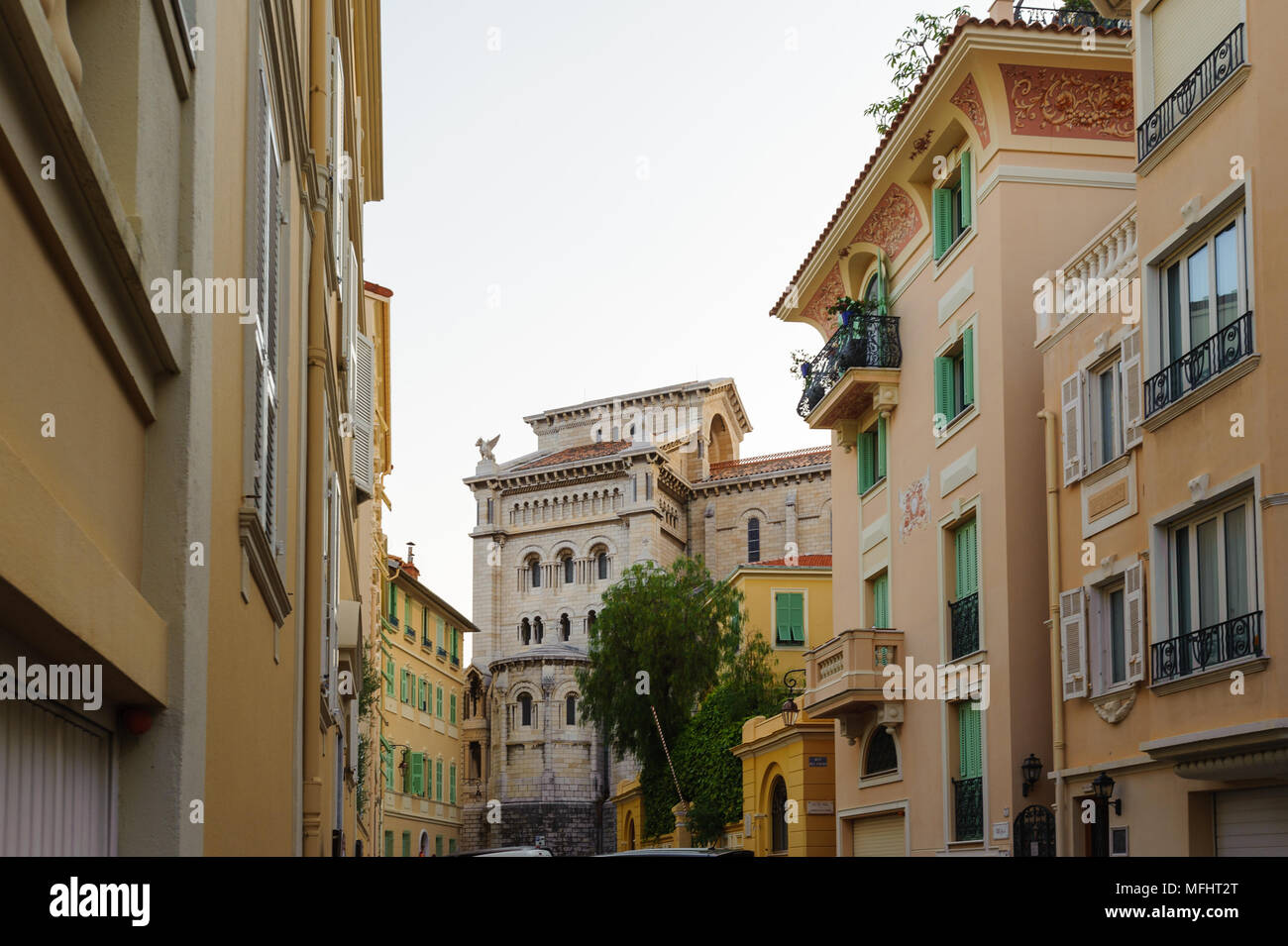 Beautiful architecture of Monaco. Principality of Monaco is the second ...