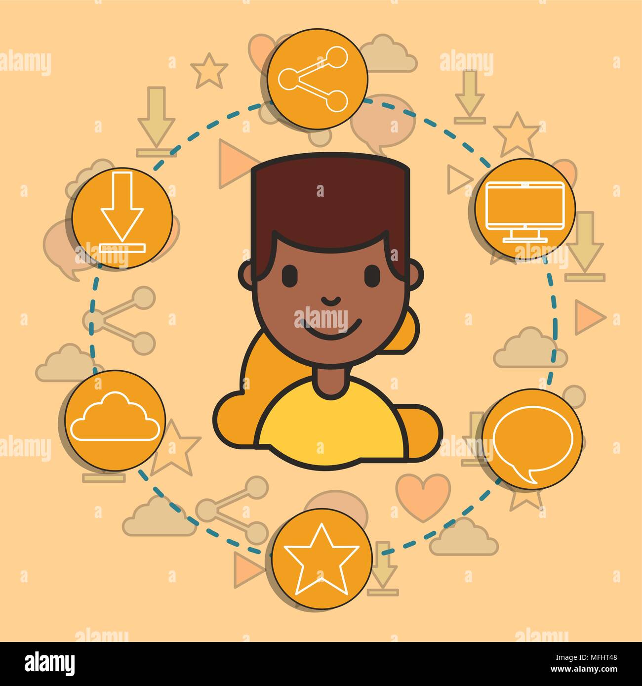 kids social media Stock Vector Image & Art - Alamy