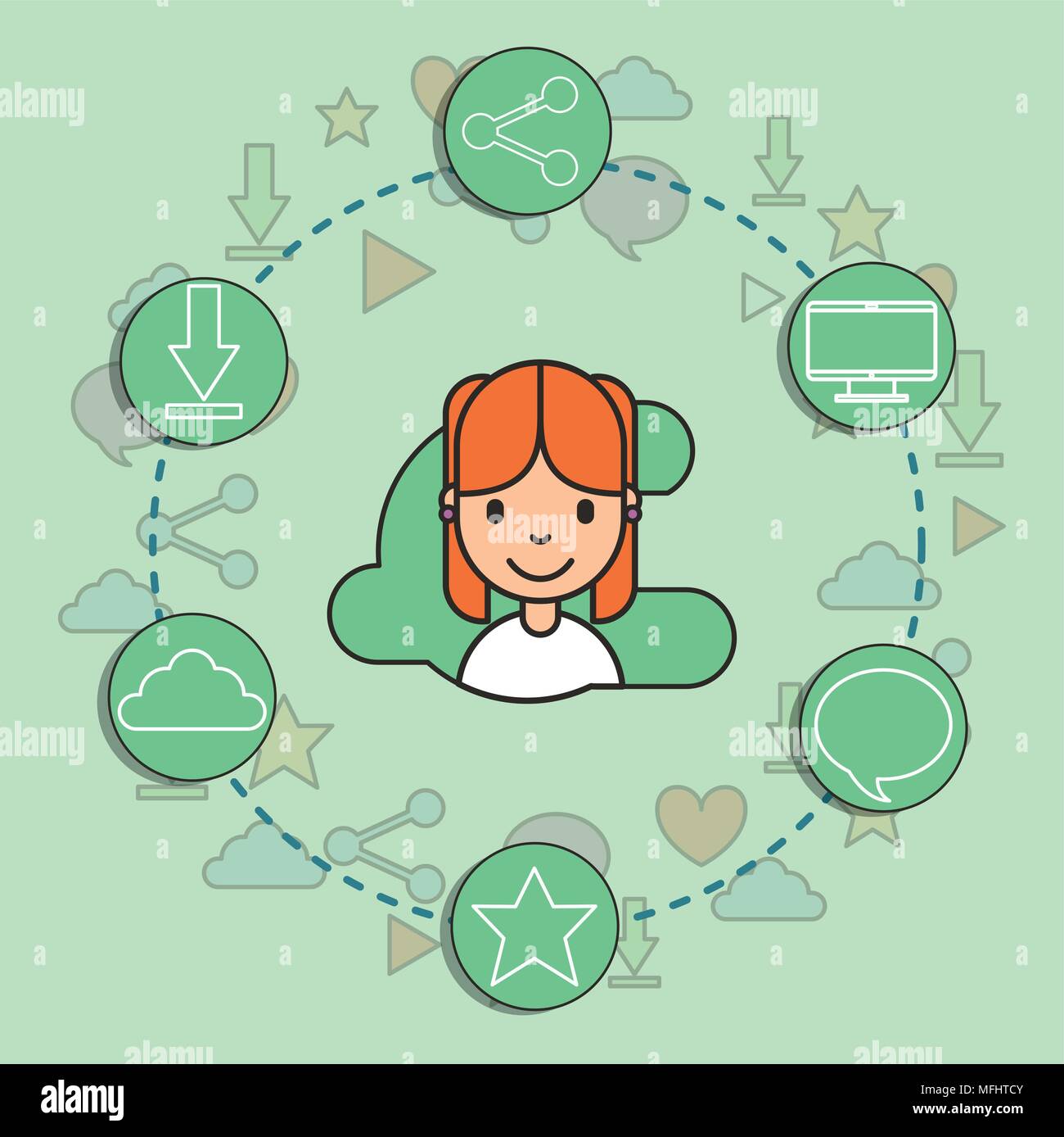 kids social media Stock Vector Image & Art - Alamy