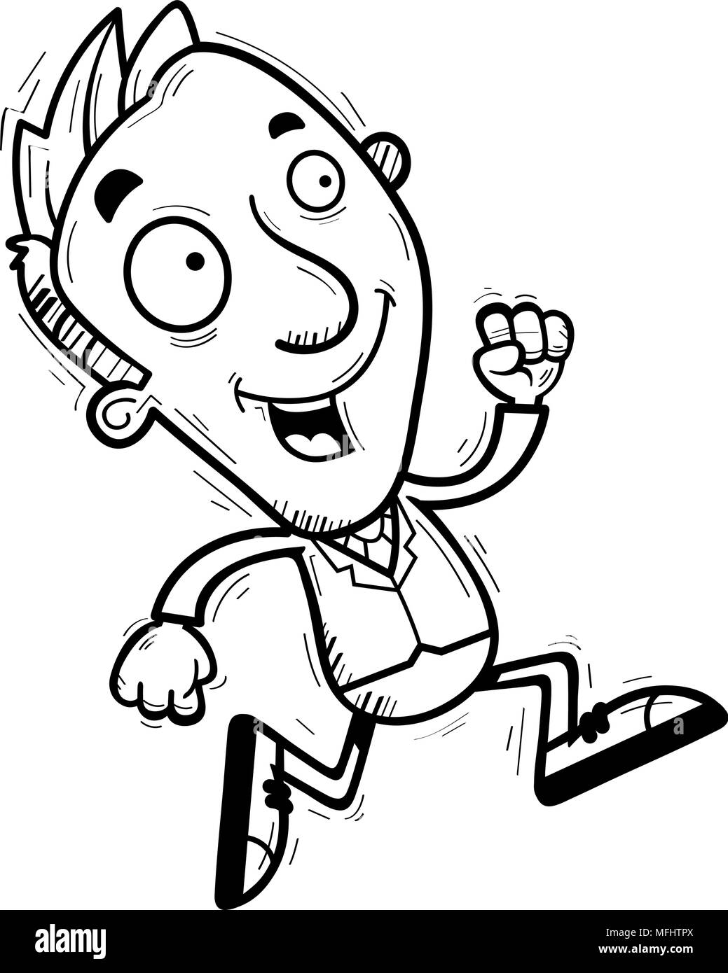 A cartoon illustration of a businessman running Stock Vector Image ...