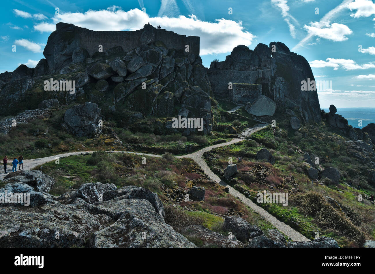Monsanto Castle on Top of the hill. Castelo Branco, Portugal Stock ...
