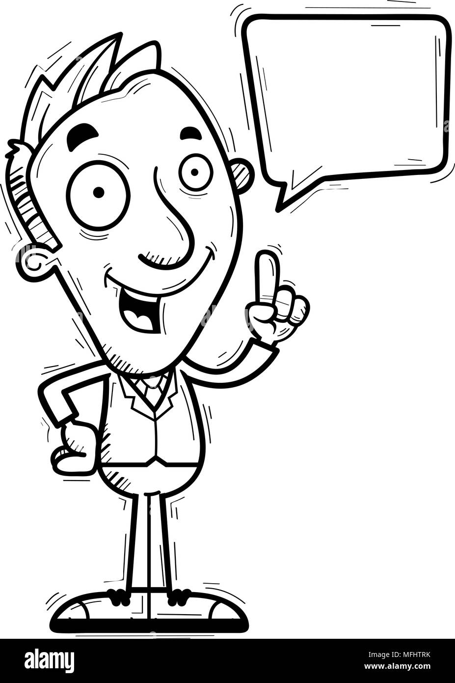 A cartoon illustration of a businessman talking Stock Vector Image ...