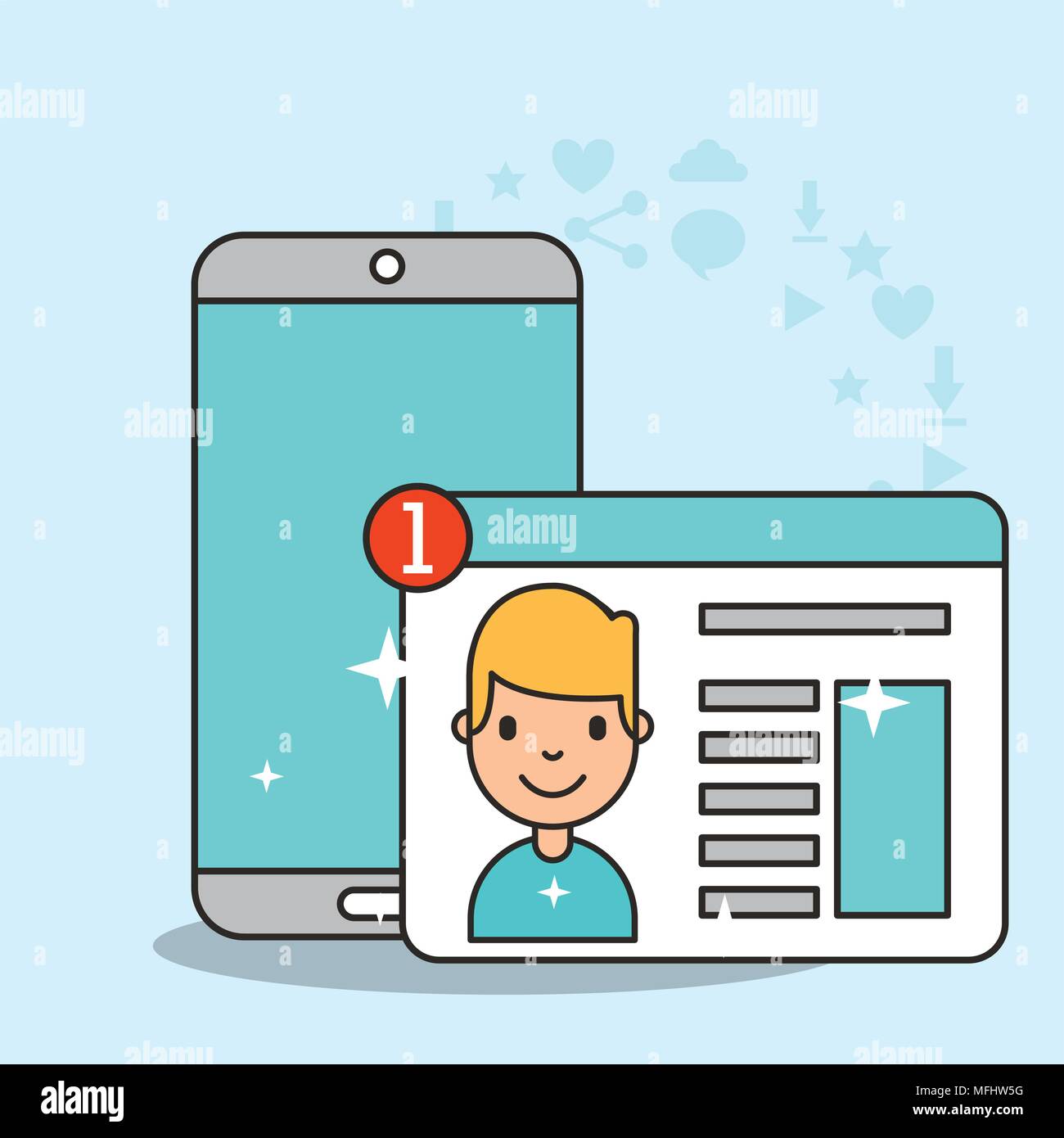 kids social media Stock Vector Image & Art - Alamy