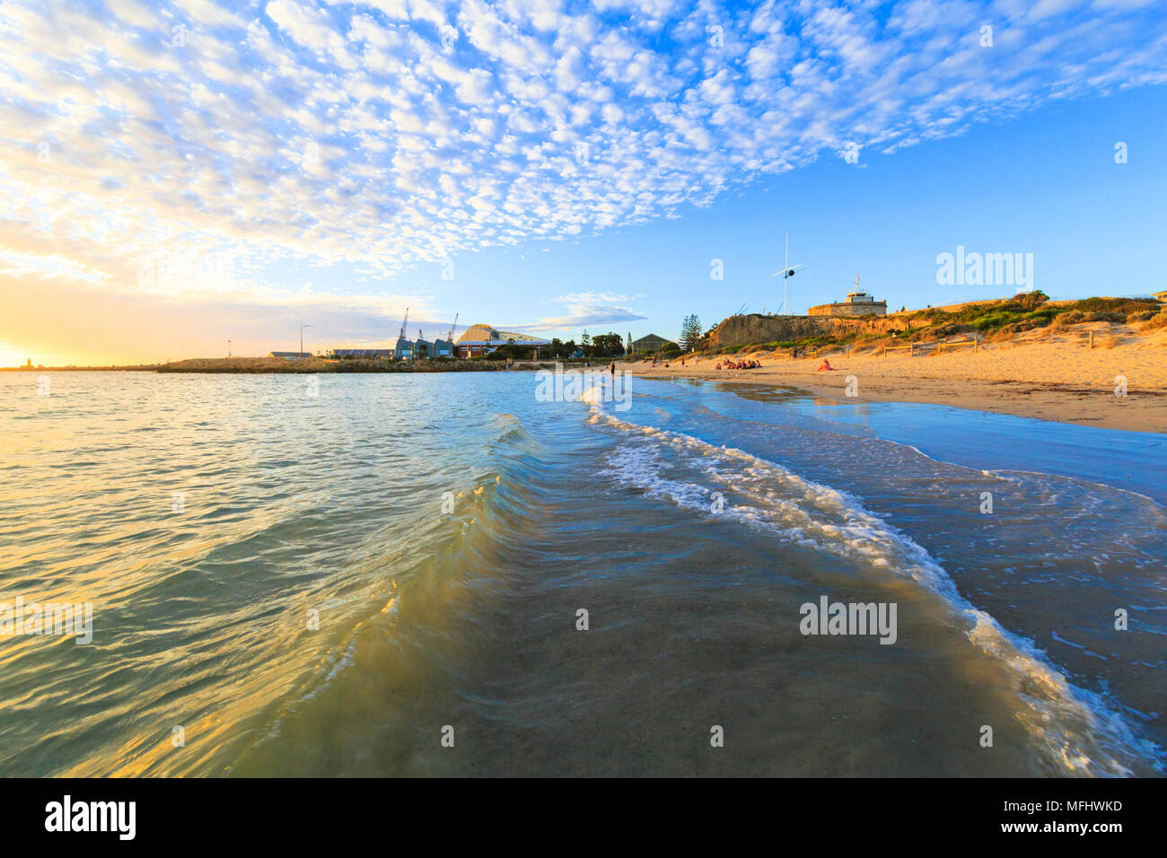 Bathers Beach, Fremantle. With the Roundhouse and WA Maritime Museum ...