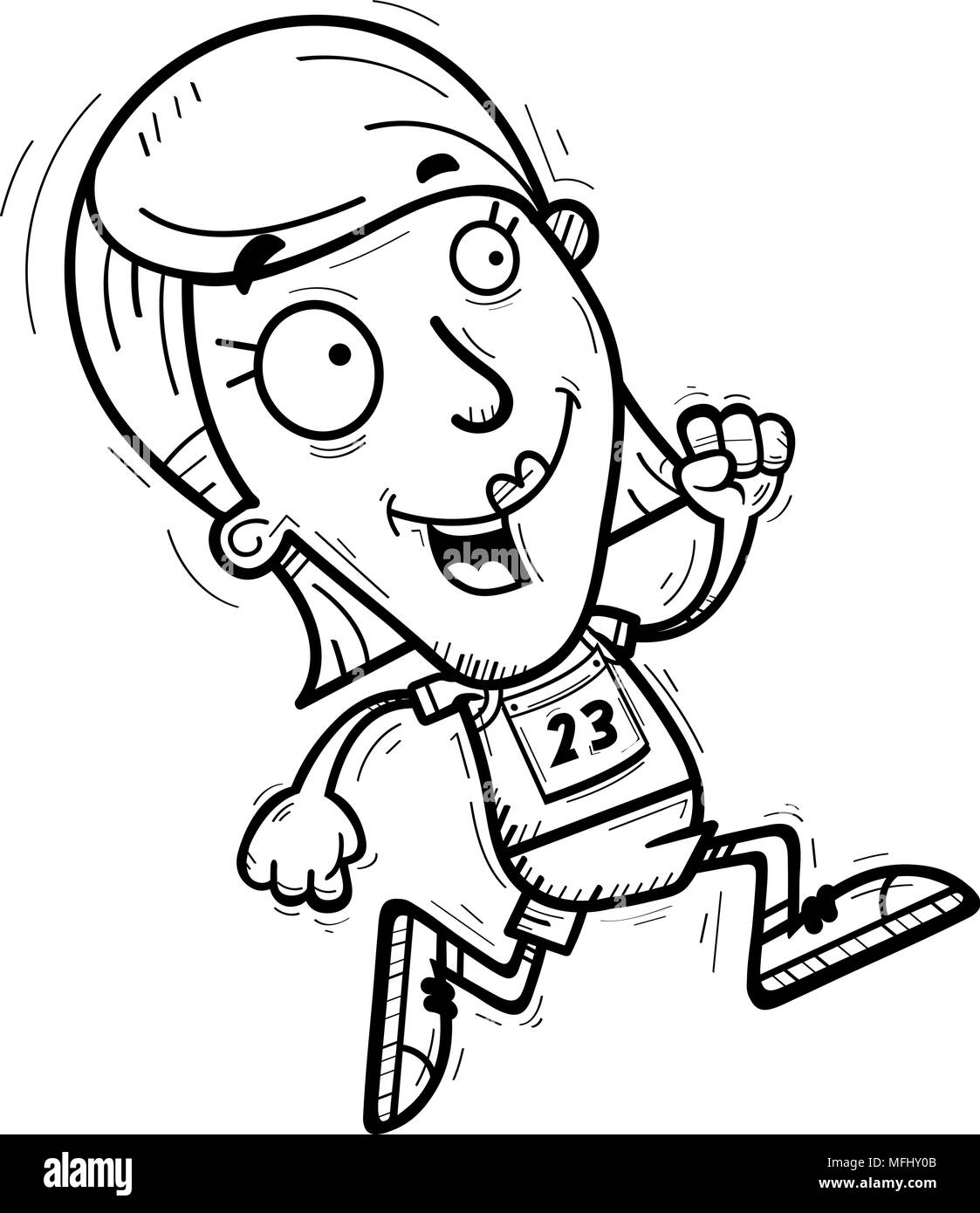 Athlete running track Stock Vector Images - Alamy