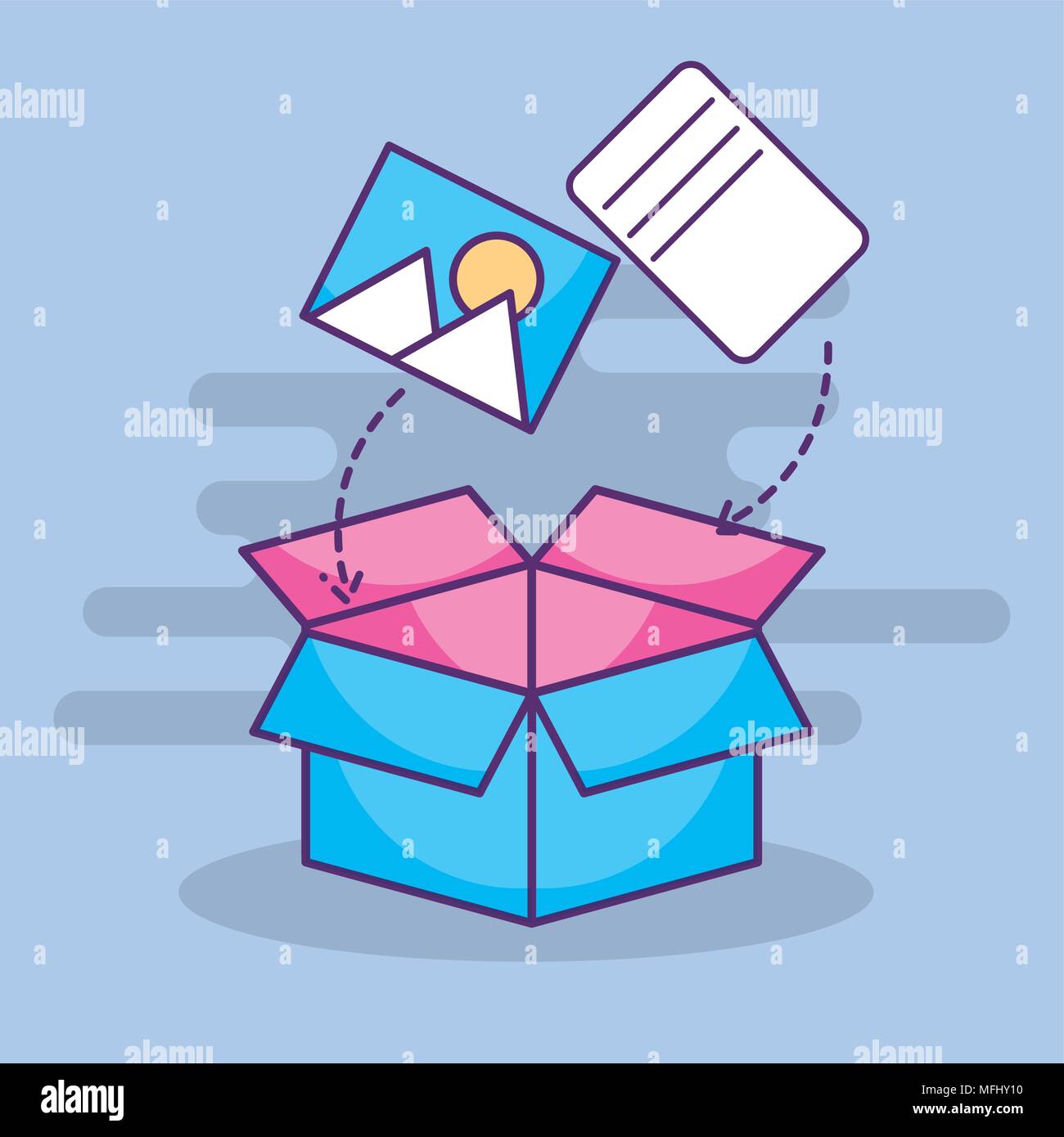 Data transfer box Stock Vector Images - Alamy