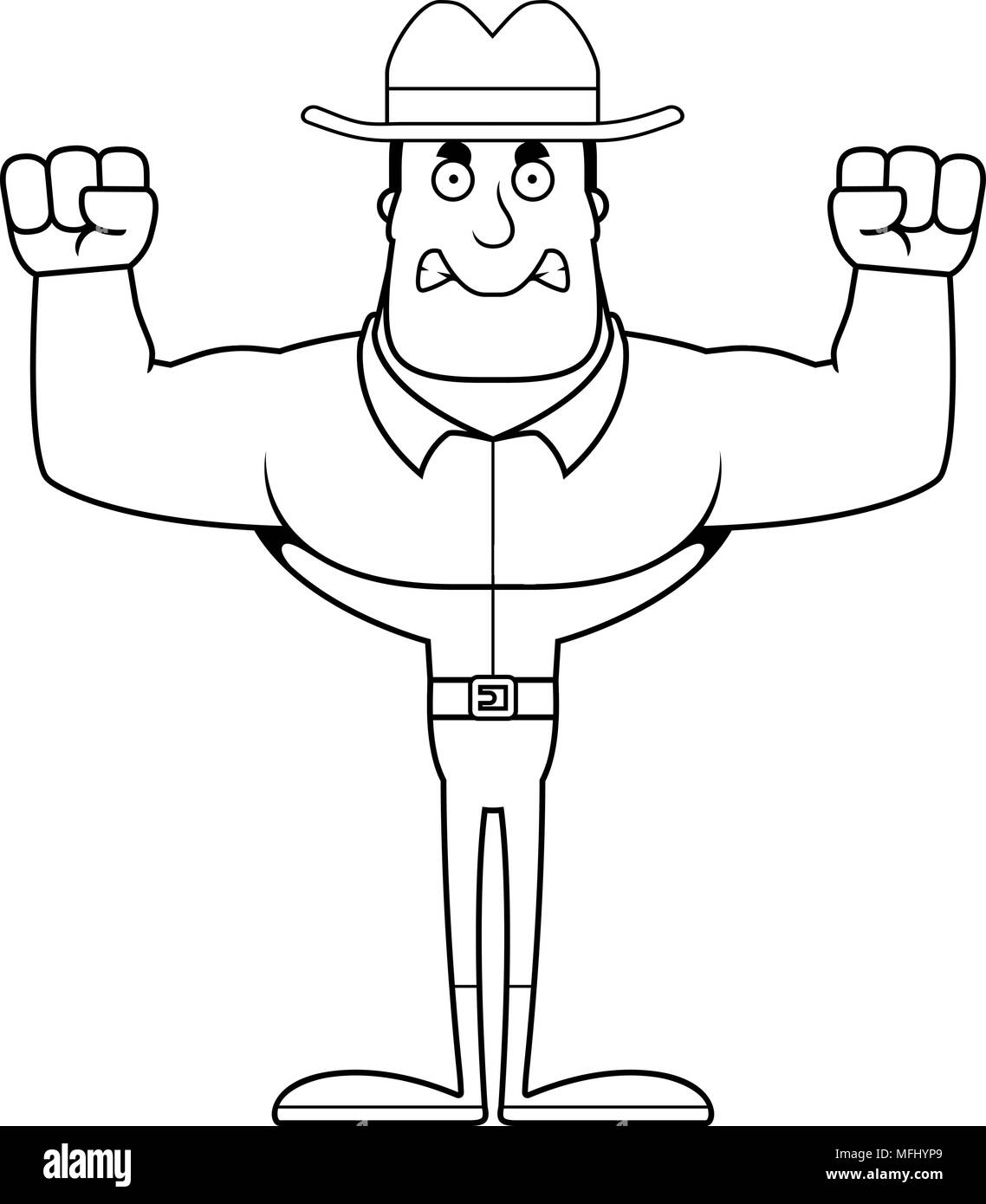 Angry cowboy cartoon hi-res stock photography and images - Alamy