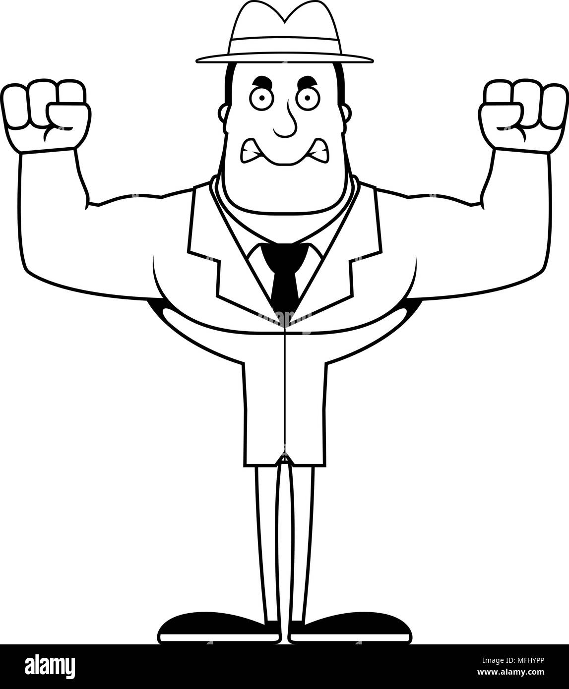 A cartoon detective looking angry Stock Vector Image & Art - Alamy