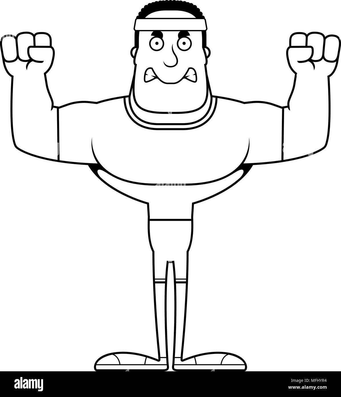 A cartoon fitness man looking angry Stock Vector Image & Art - Alamy