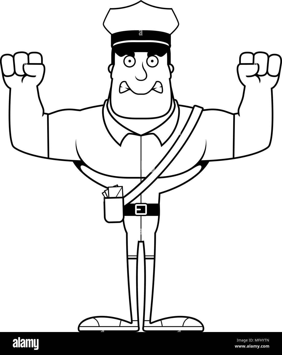 Cartoon illustration mailman looking angry hi-res stock photography and ...