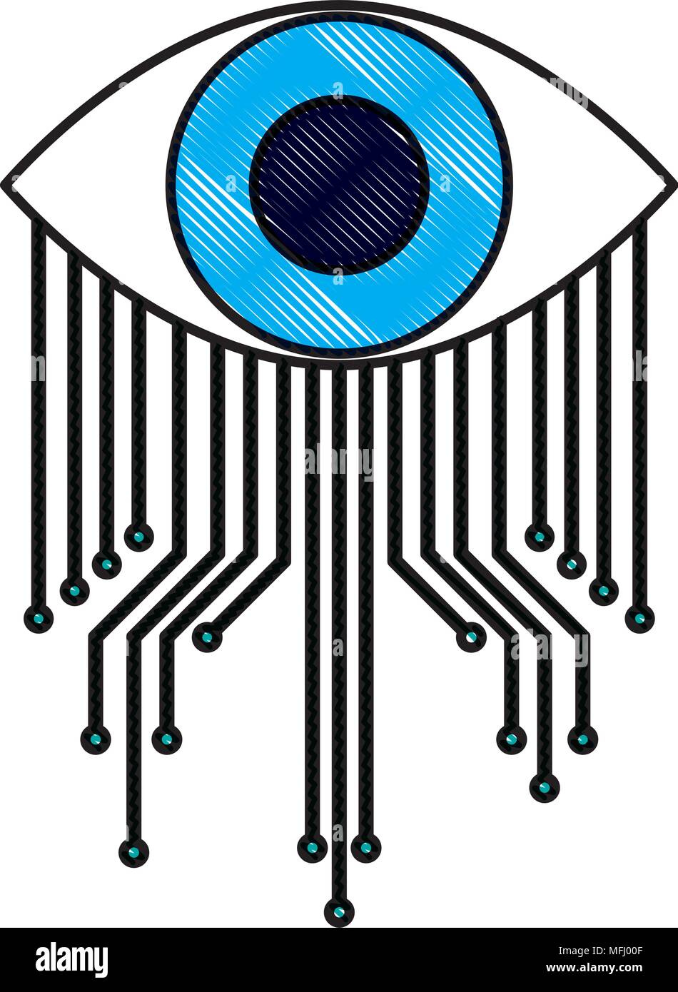 cyber security eye surveillance image Stock Vector Image & Art - Alamy
